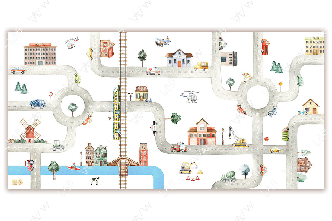 Busy Town Adventures - Wallab Wallpapers Customized Wallpaper